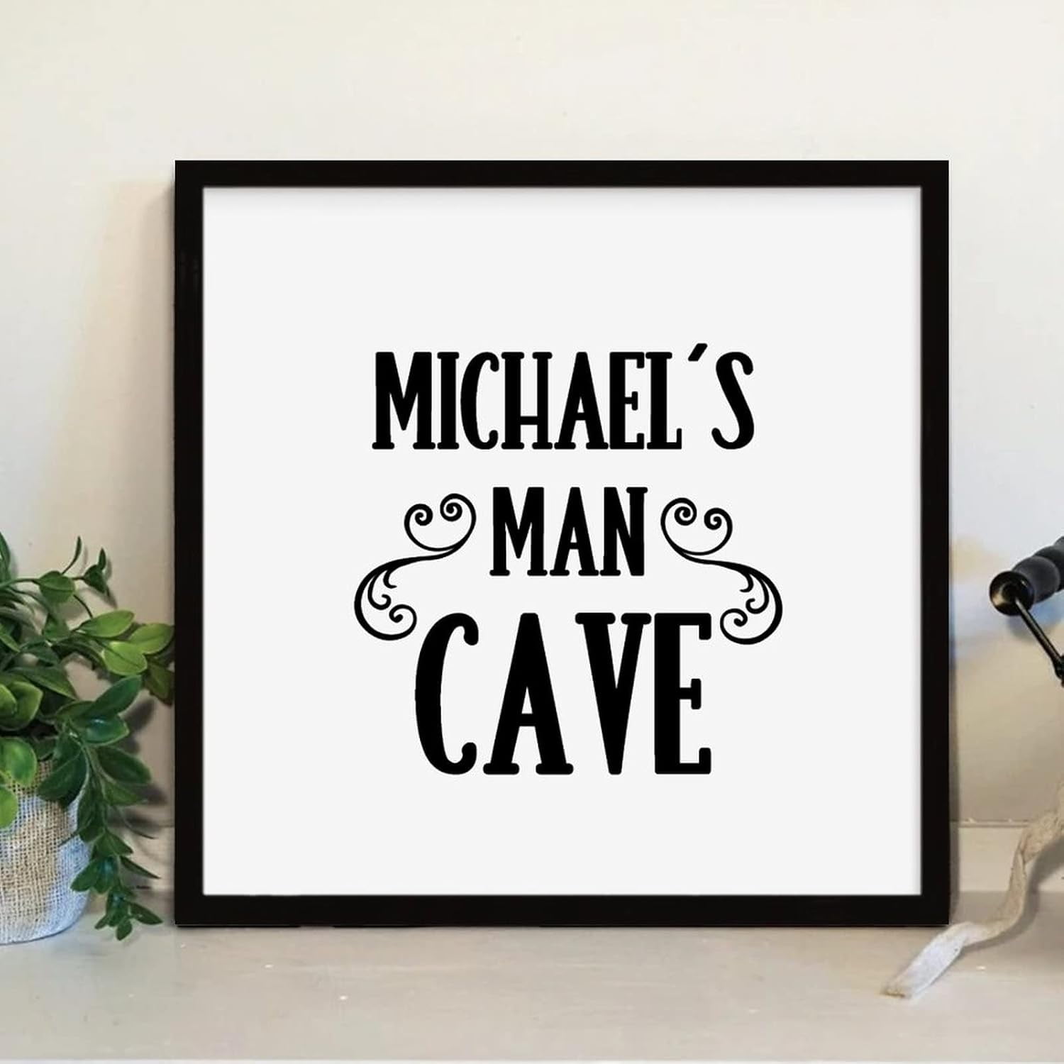 Man Cave Wood Sign 10X10 Inch Rustic Wooden Signs With For School ...