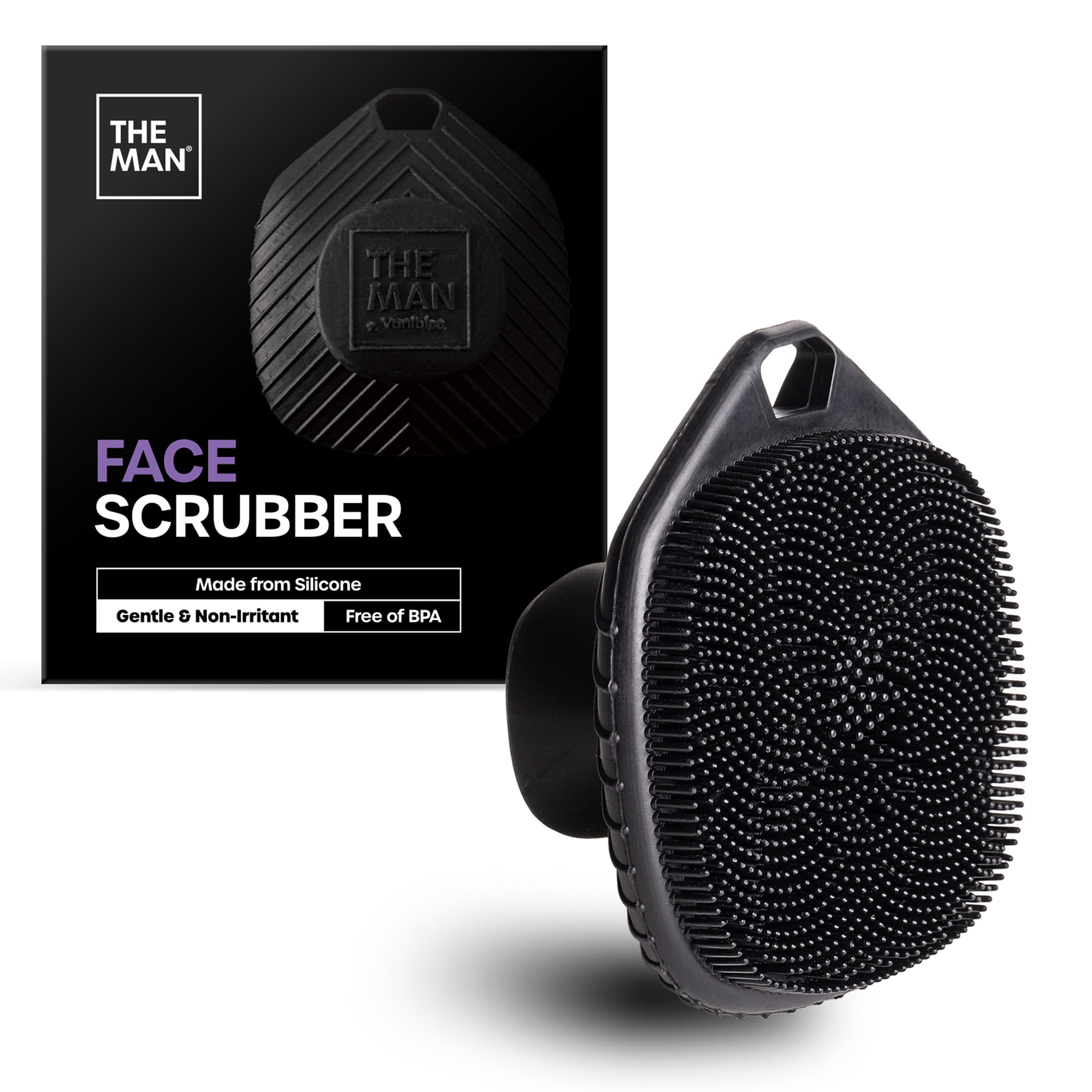 The Man Face Scrubber - Silicone Face Scrubber for Men, Gentle ...