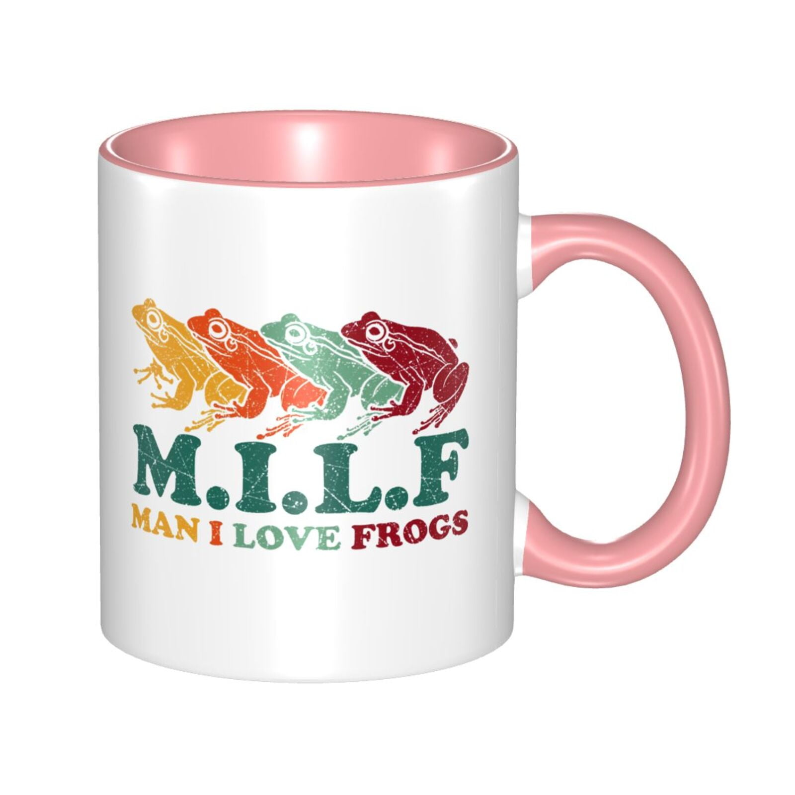 Man I Love Frogs Classic Coffee Mugs Stylish Ceramic Cup with Handles for Restaurant Coffee Shop ...