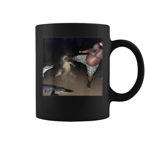 Man Kicking Alligator In Swamp Coffee Mugs - Walmart.com
