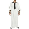 Man Muslims Clothing Short Sleeve Robe Kaftan Male Arabic Middle East ...