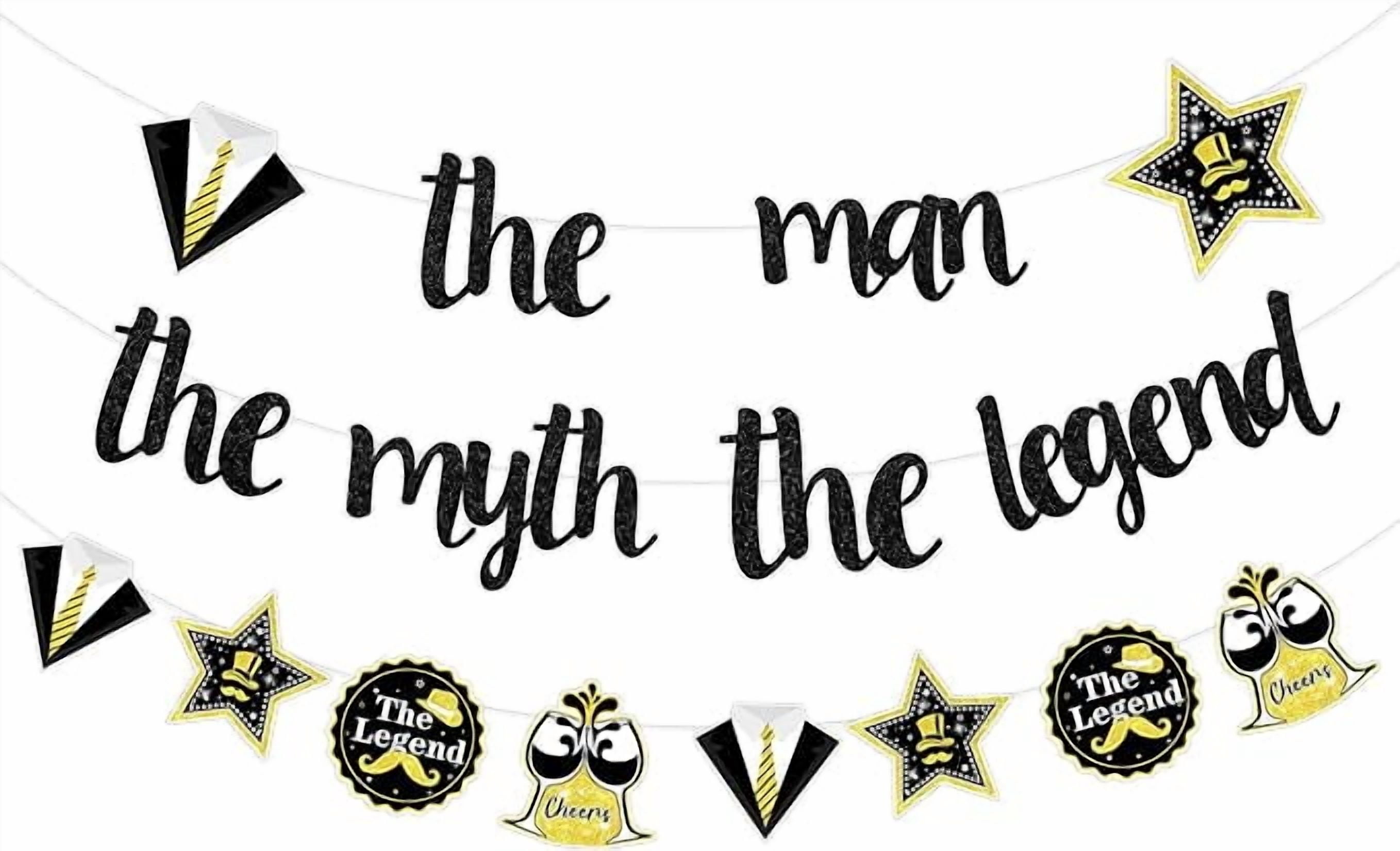 The Man The Myth The Legend Banner Birthday Decorations Father's Day ...