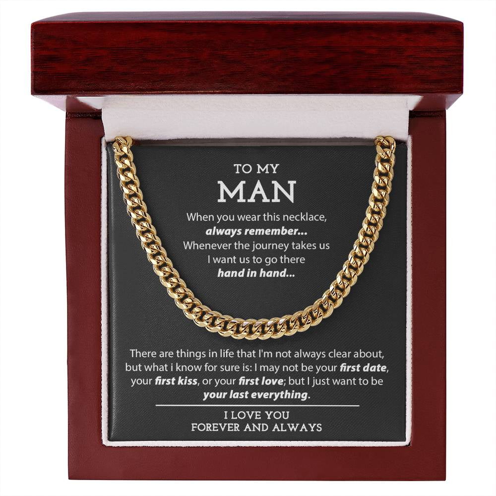 To My Man Necklace, Promise Necklace for Him, Anniversary Gift for ...