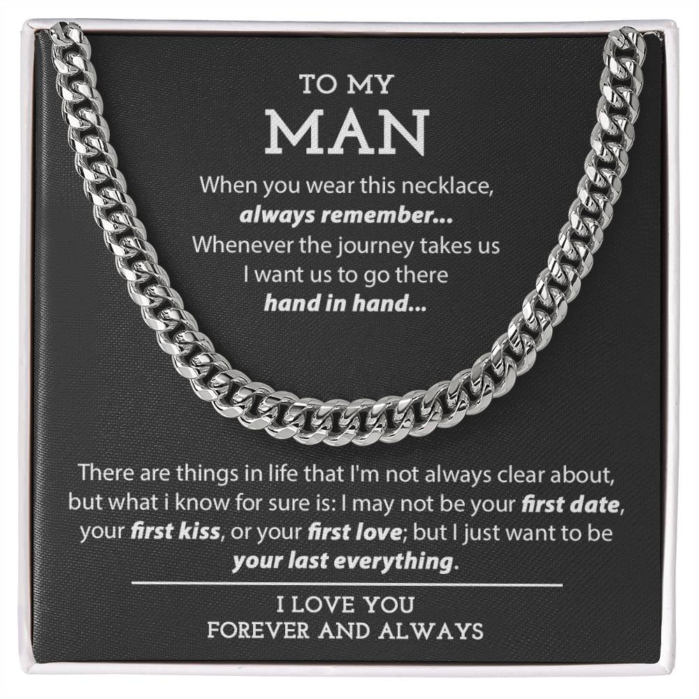 To My Man Necklace, Promise Necklace for Him, Anniversary Gift for ...