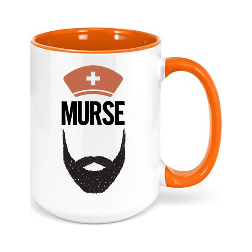 Man Nurse, Nurse, Bearded Male Nurse, Male Nurse Mug, Murse Mug, Gift ...