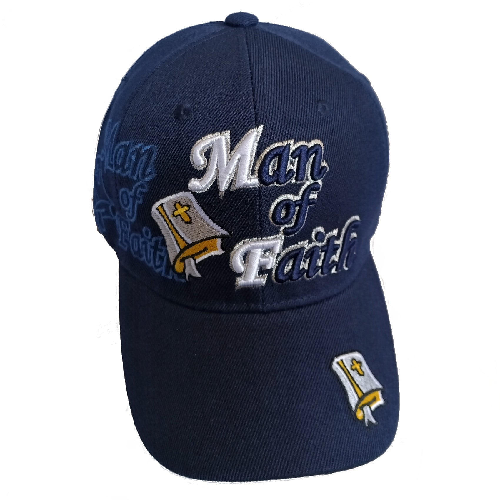 Man Of Faith Christian Baseball Hat Cap (Blue) - Walmart.com