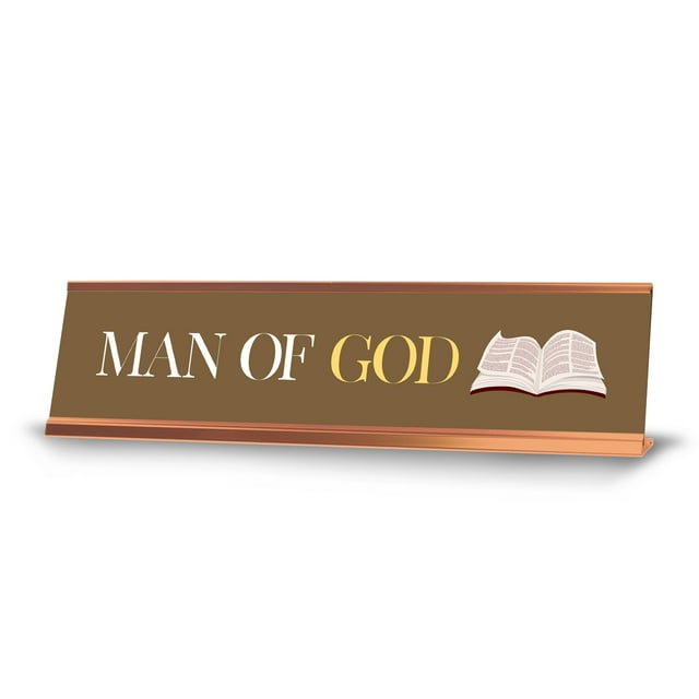 Man Of God, Gold Frame, Desk Sign (2x8") - Walmart.com