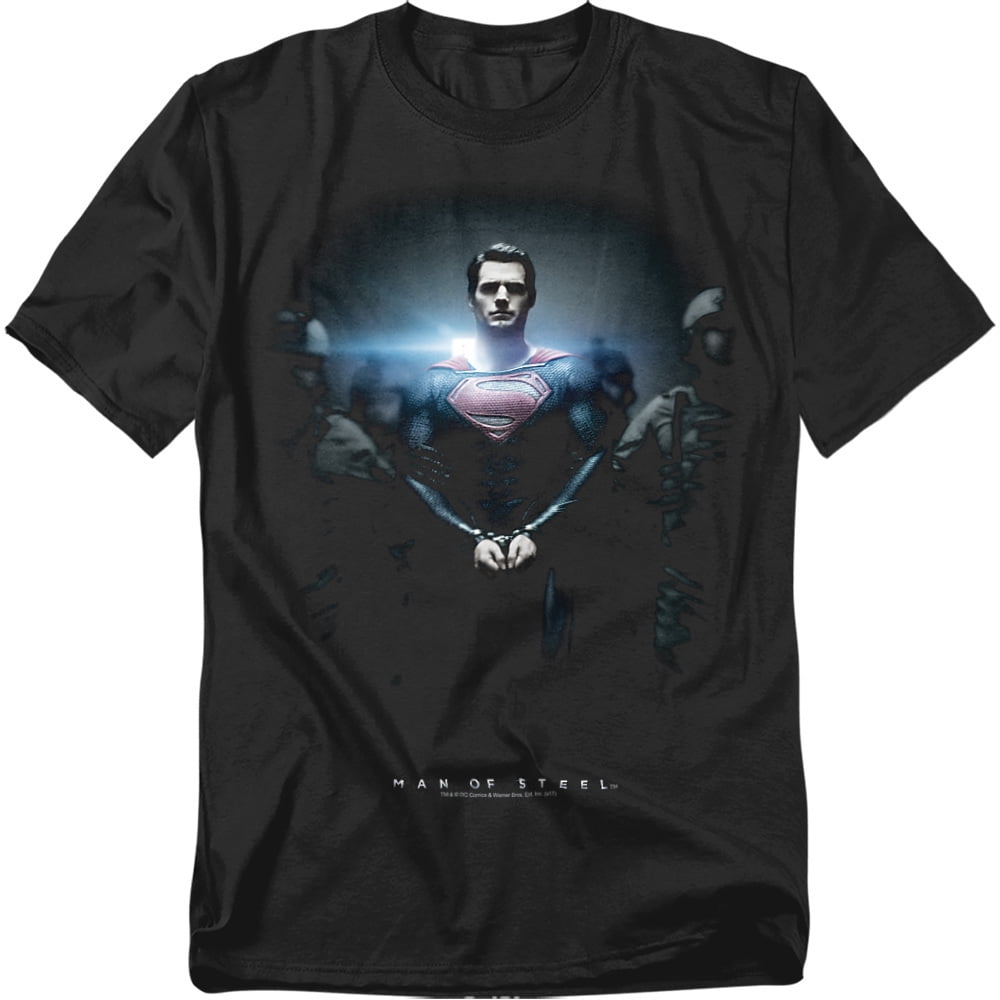 Man of Steel T-Shirt Handcuffed Poster Unisex Graphic Tee For Men ...