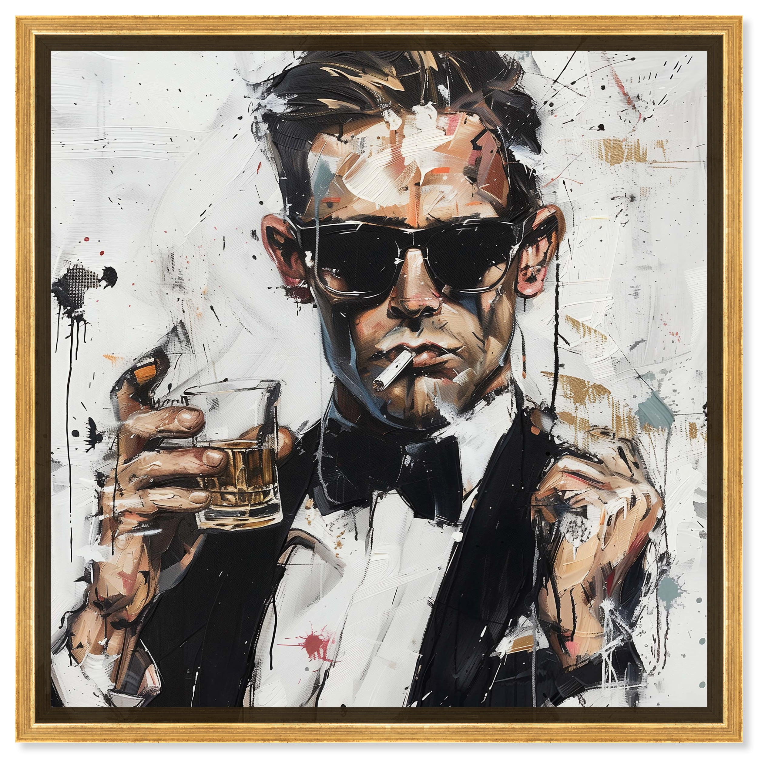 Man Of Style Manly Inspirational Cowboy Canvas Wall Art by Notoriart ...