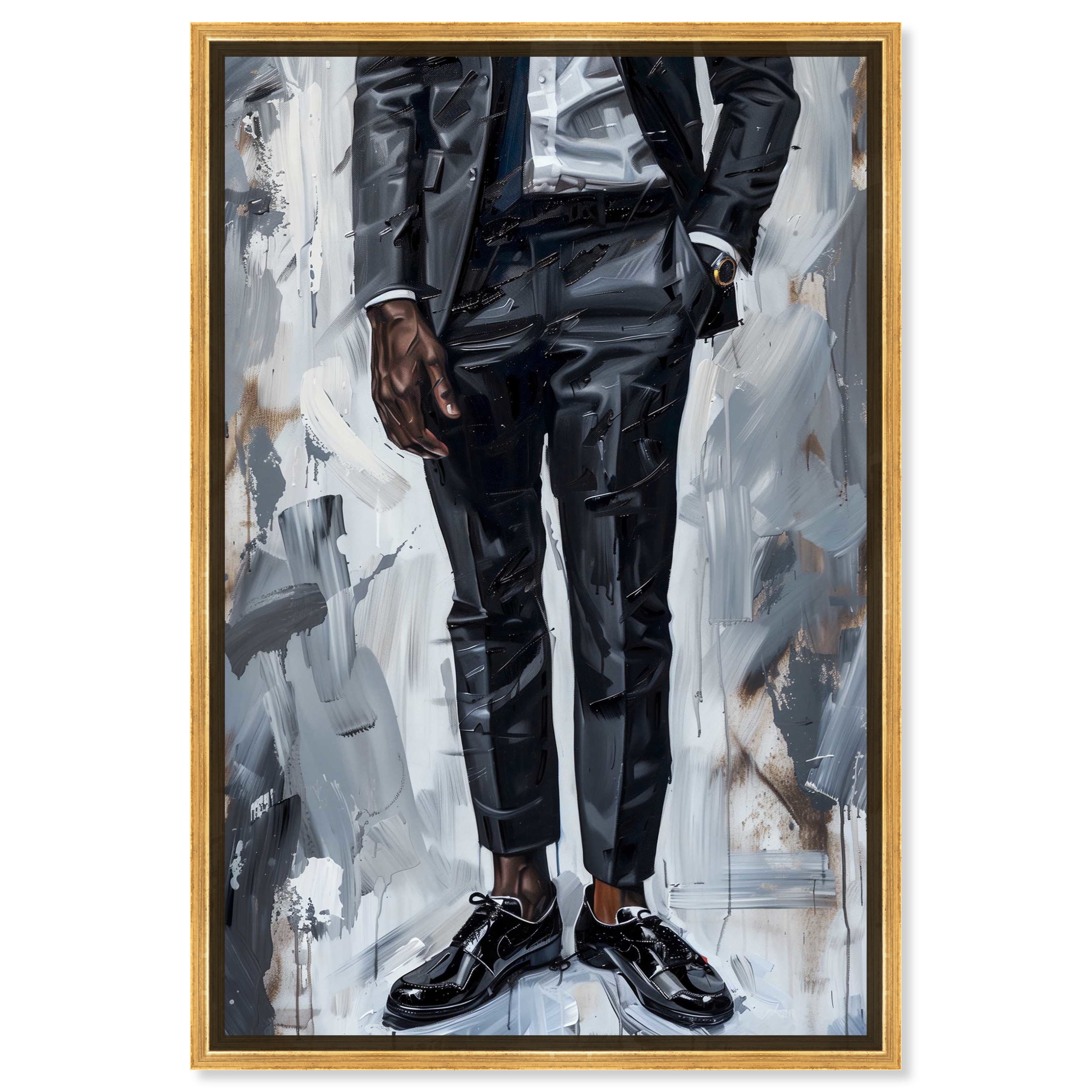 Man Of Style Men Style Man Cave Canvas Wall Art by Notoriart, Gold ...