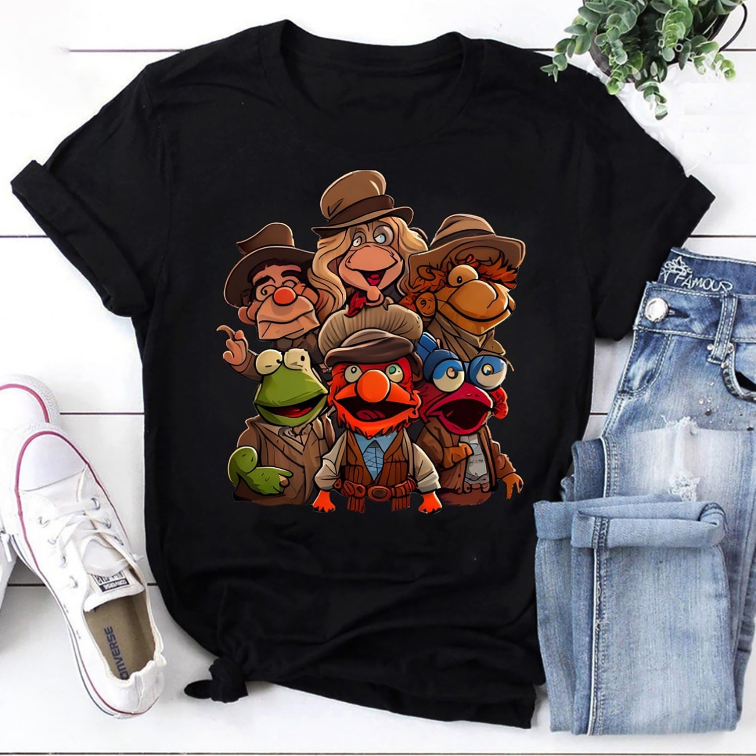 Man Or Muppet Funny Gangster Vintage T-Shirt, Muppet Shirt, The Muppets ...