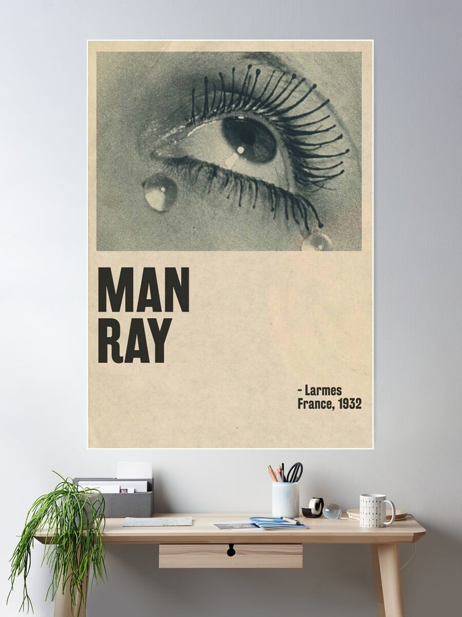 Man Ray - Larmes Poster Wall Art, Modern Wall Decor For Living Room Bedroom, 12x18 UNFRAMED ...