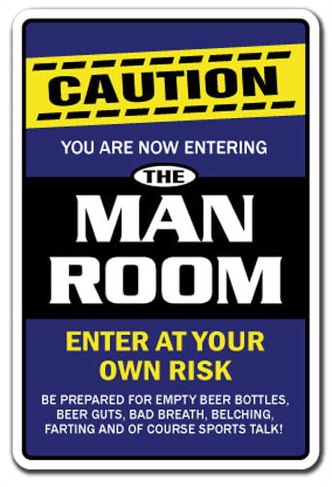 The Man Room novelty sticker | Indoor/Outdoor | Funny Home Décor for ...