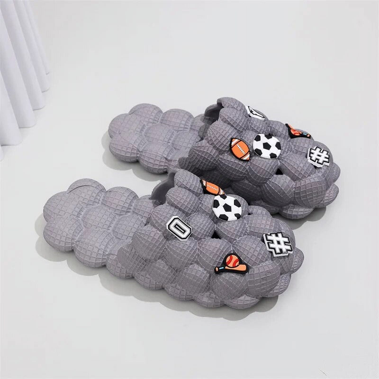 Man Soft Bubble Slippers EVA Home Women Bubble Slides Eva Slippers ...