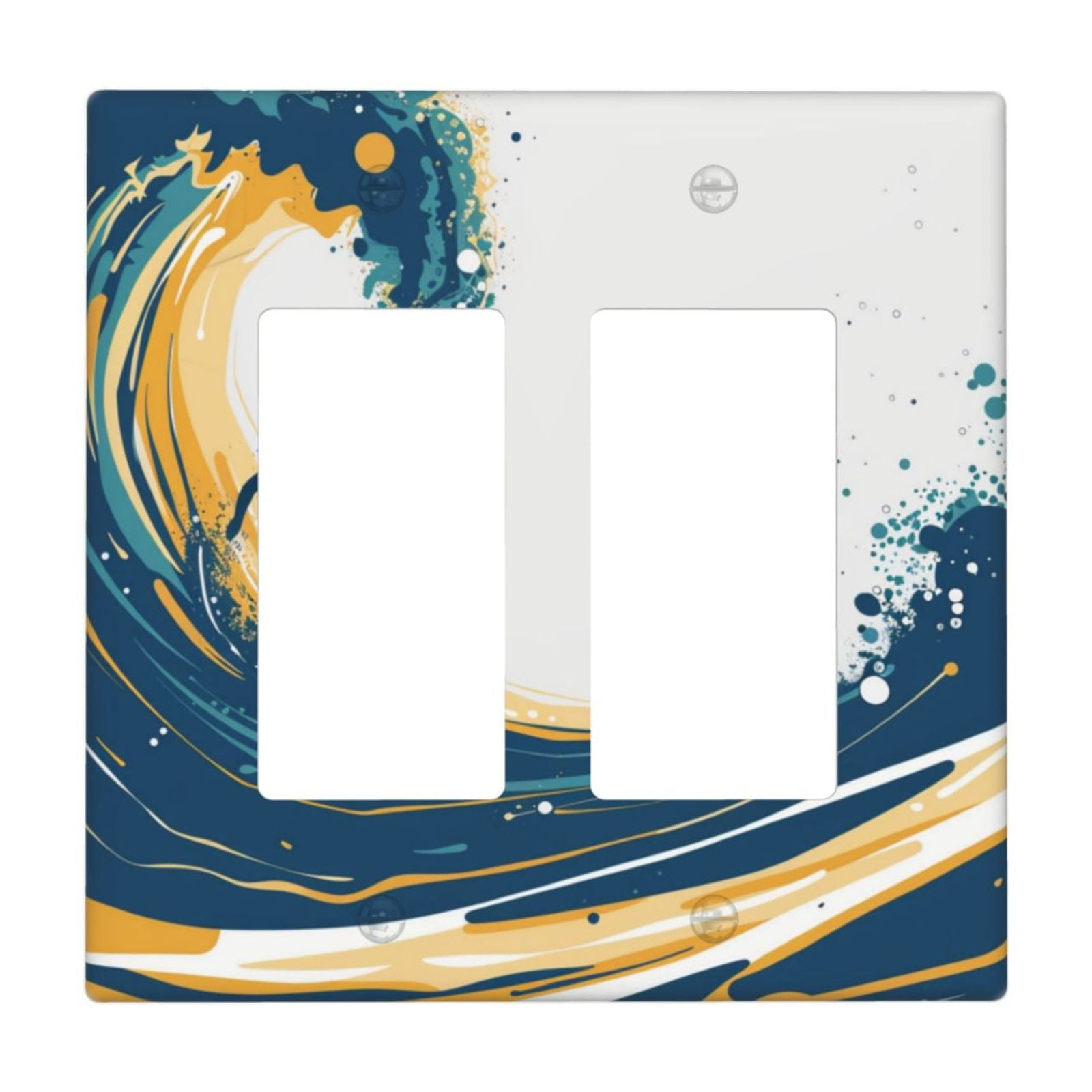 Man Surfing Switch Cover Decorative Wall Plate / 2-Gang / Standard Size ...