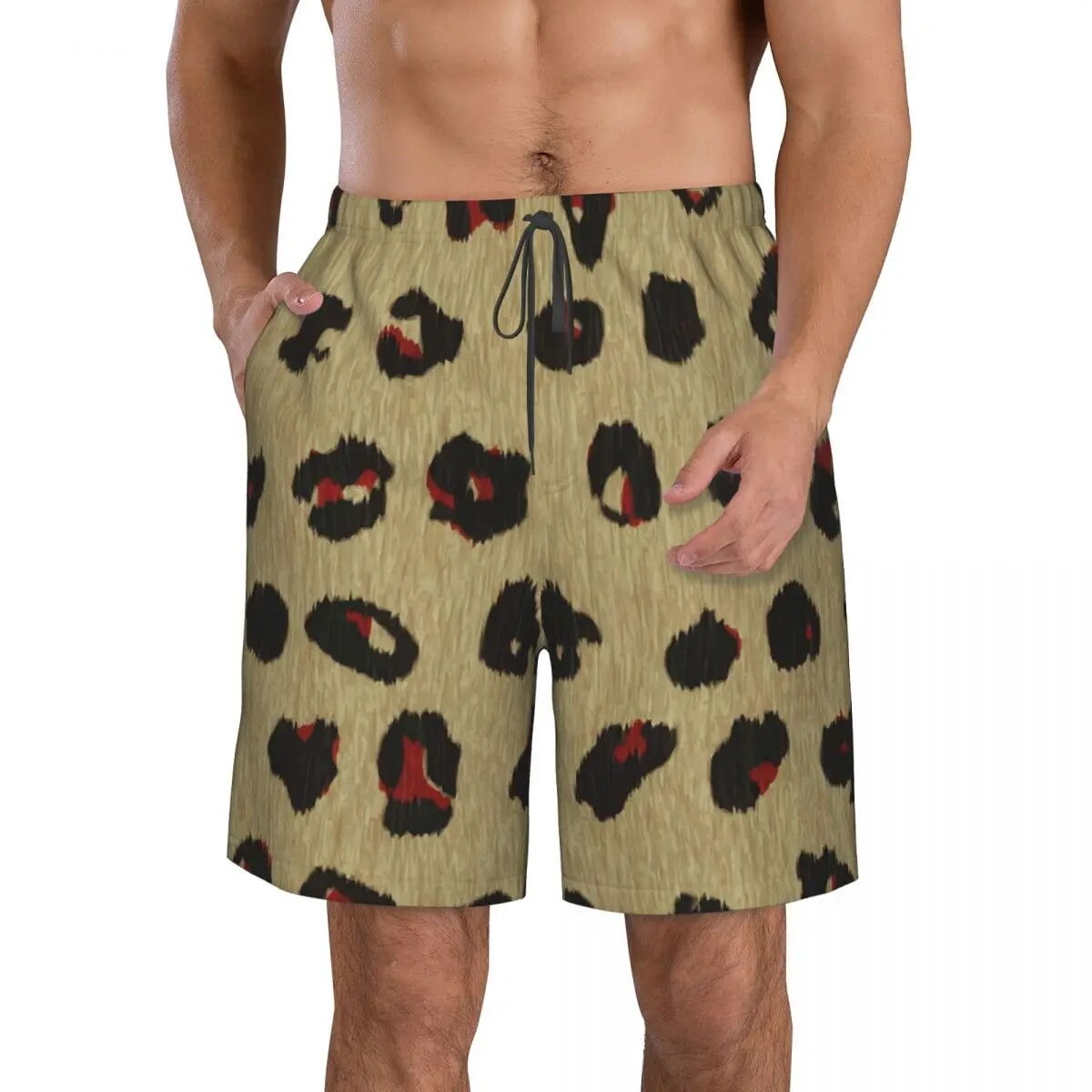 Man Swimwear Leopard Stains Background Swim Shorts Trunks Beach Board ...