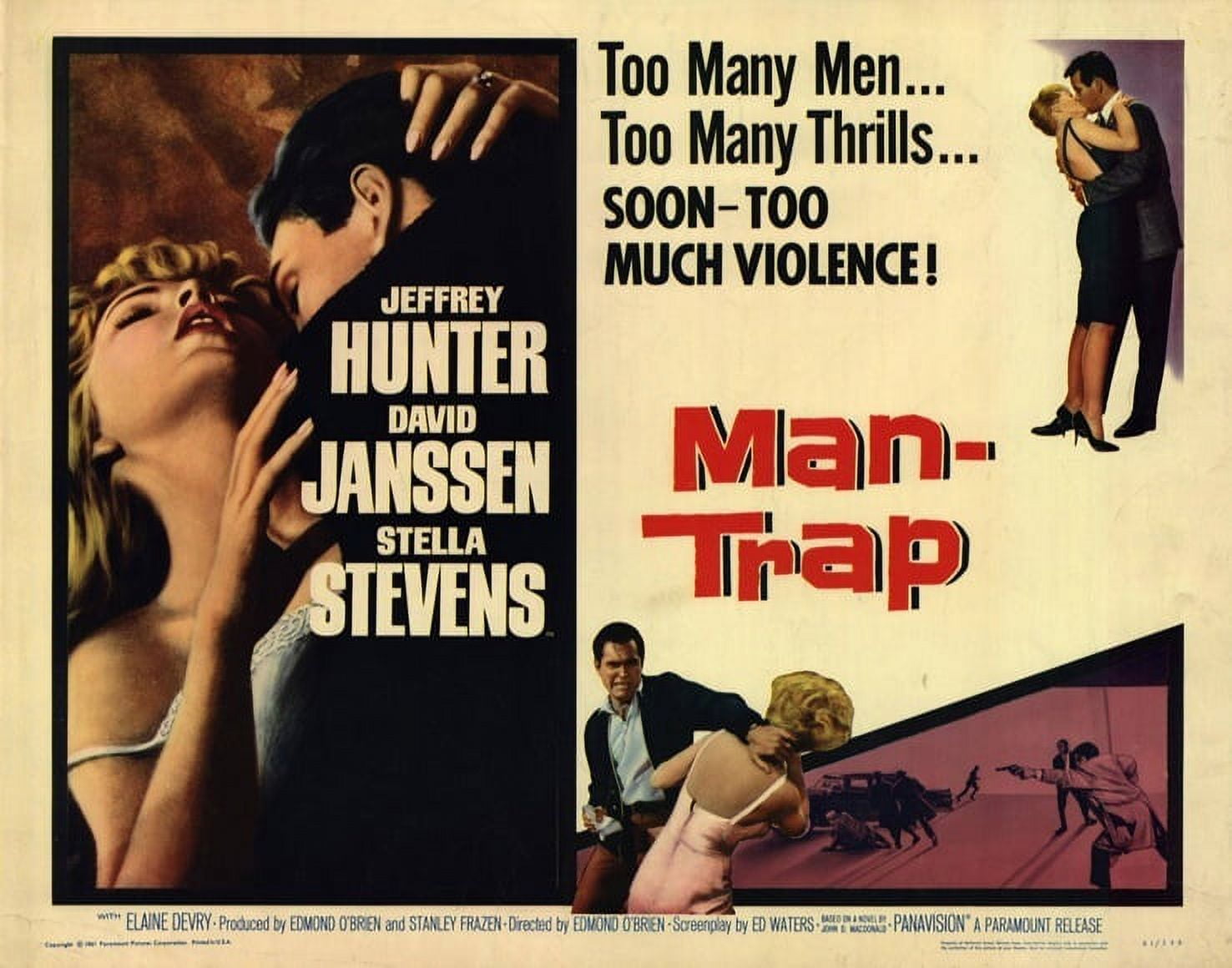 Man Trap - movie POSTER (Half Sheet Style A) (22" x 28") (1961 ...