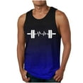 Man Vests Graphic Vest Tops for Mens Boat Neck Spandex Track Gym Brunch ...