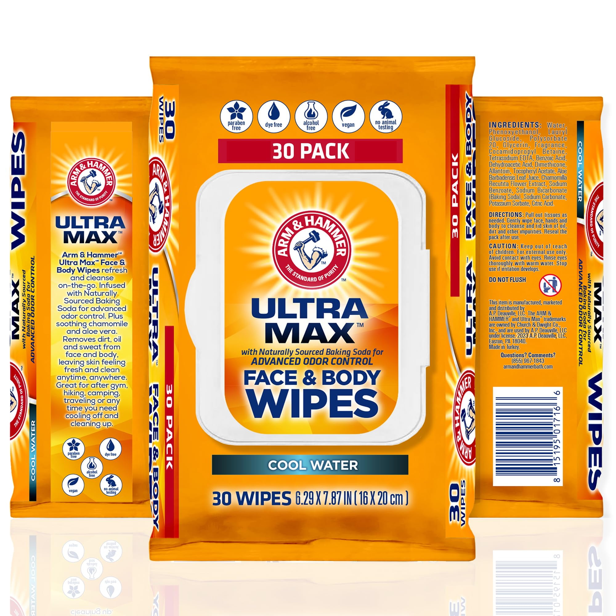 Ultra Max Face & Body Wipes - Cool Water - Walmart.com