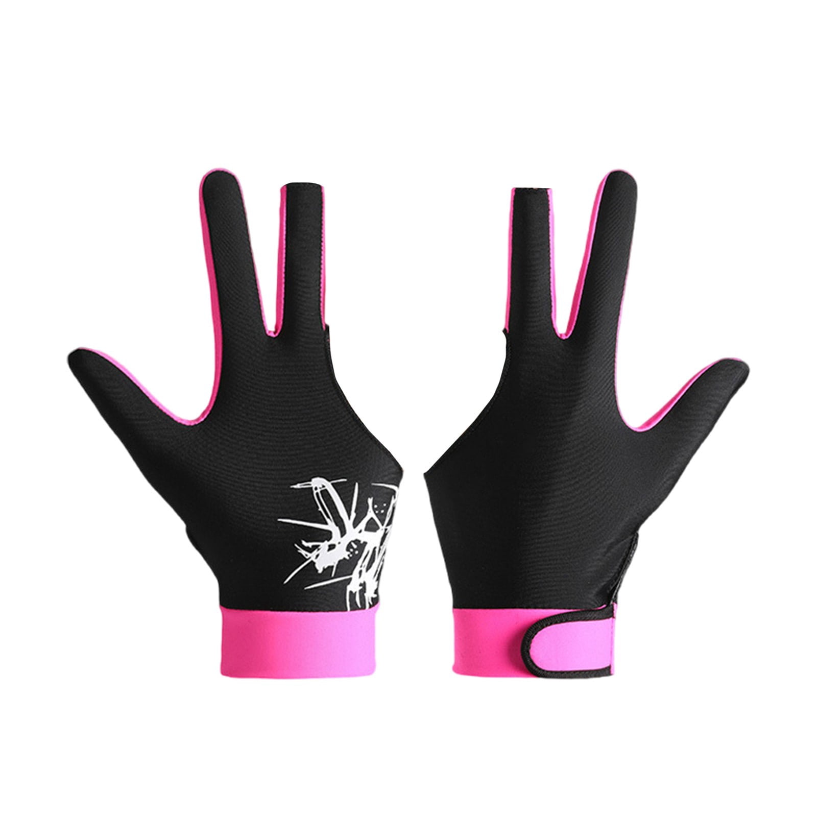Man Woman Elastic 3 Fingers Show Gloves for Billiard Shooters Carom ...