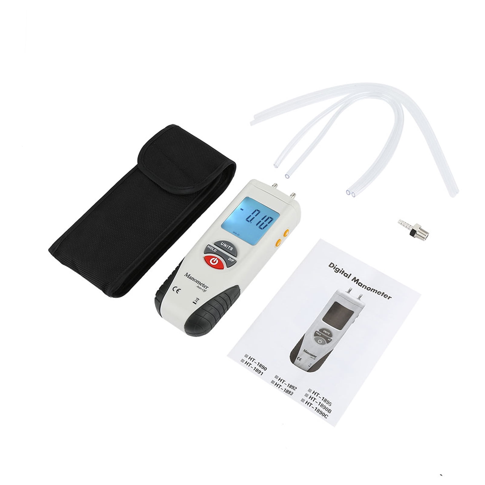 Manómetro digital, medidor de presión de aire de mano con indicador diferencial, 11 unidades ...