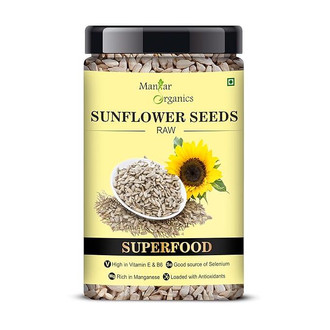 ManHar Organics Sunflower Seeds 475gm Jar For Eating - Walmart.com