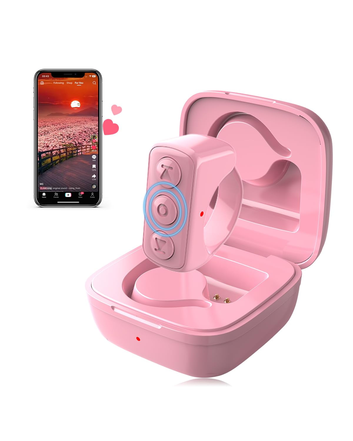 ManYmbyan Remote Scrolling Ring for TikTok, Bluetooth Page Turner for ...