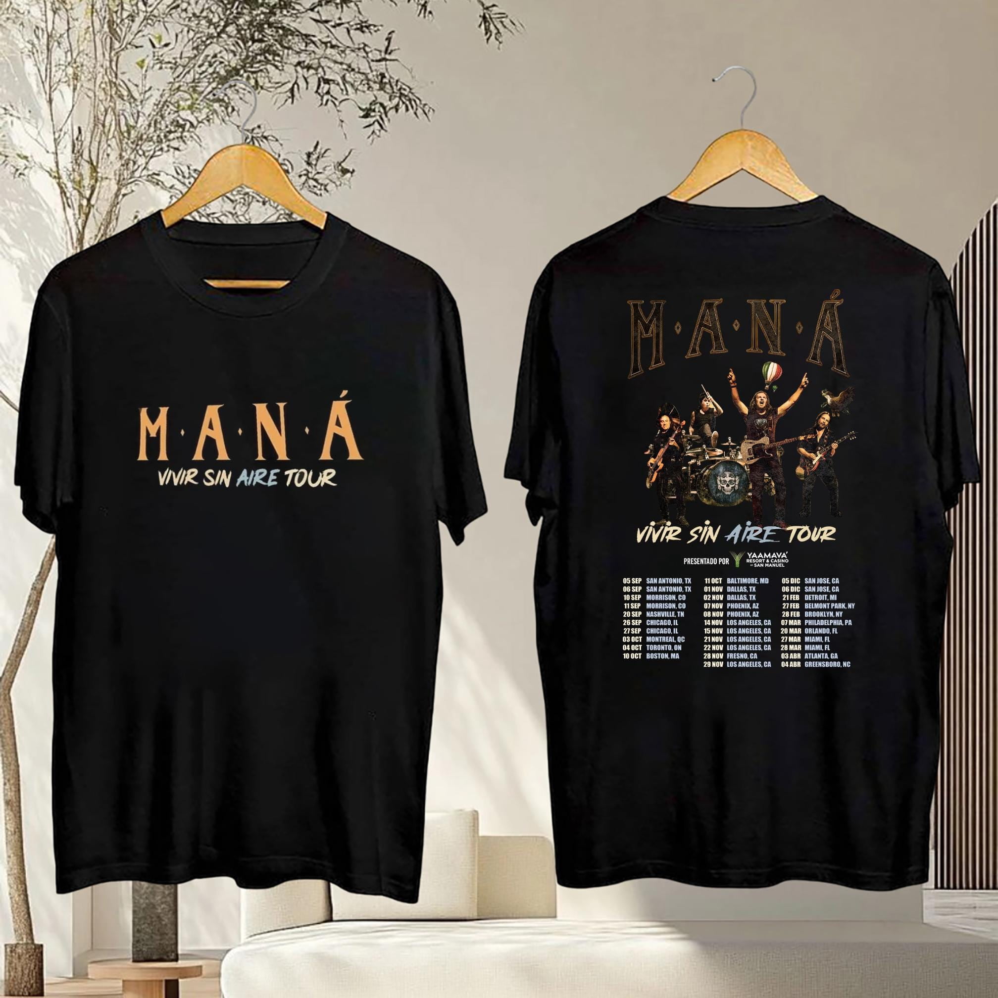 Mana Band Concert 2025 T-Shirt, Maná Vivir Sin Aire Tour 2025 T-Shirt ...
