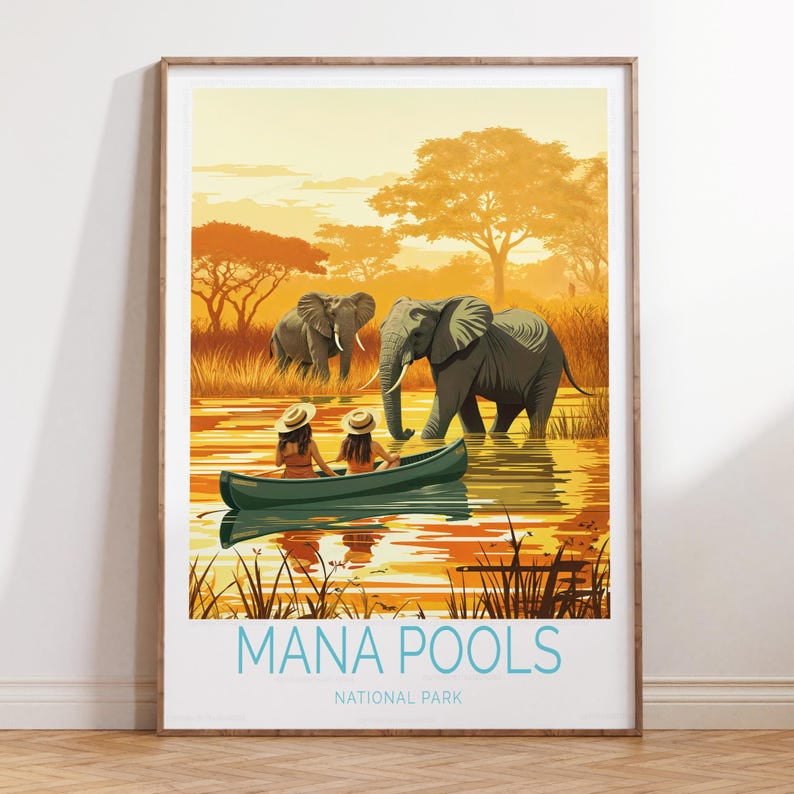 Mana Pools National Park Print – Zimbabwe Poster, Wall Art, Wedding ...
