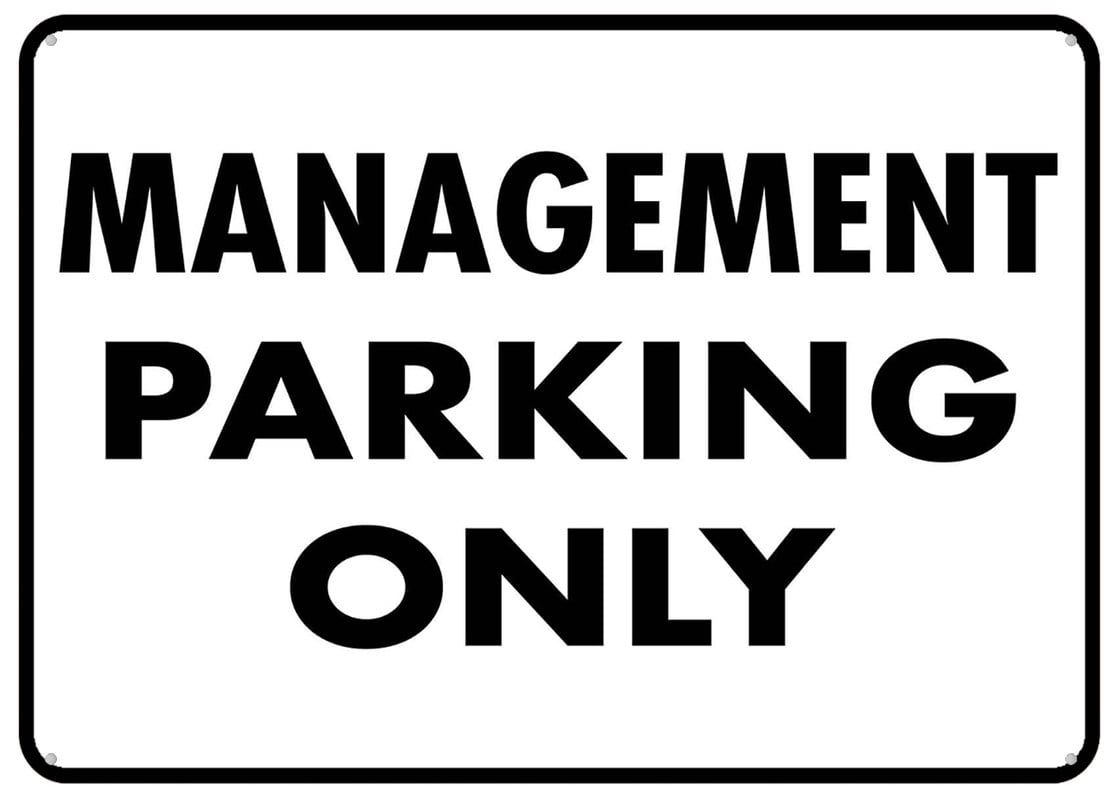 Management Parking Only Sign For Home 12X8 Inch Rust Free Aluminum,Uv ...