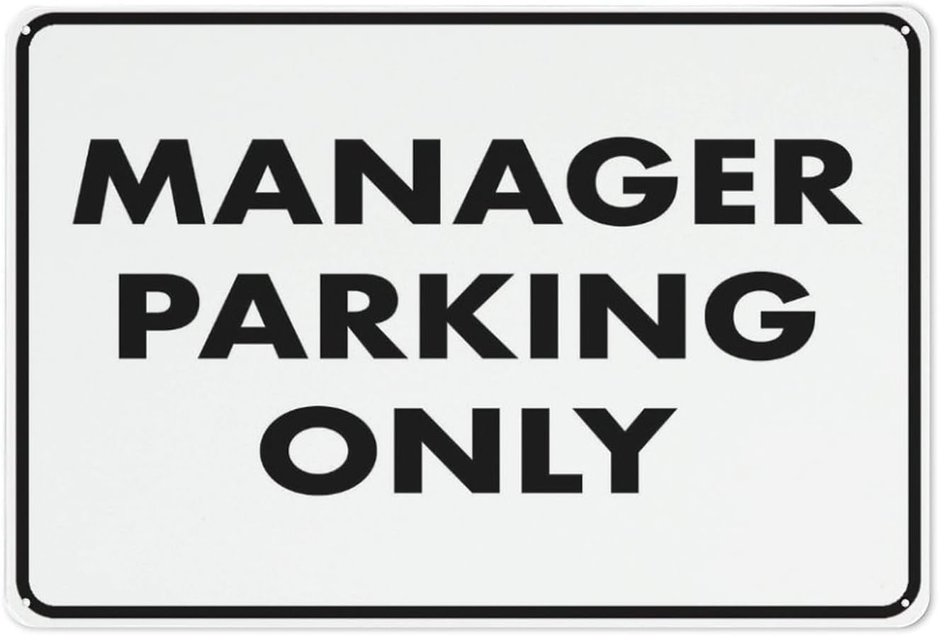 Manager Parking Only Sign Outdoor Metal Sign - 12 X 8 Metal Signs For ...