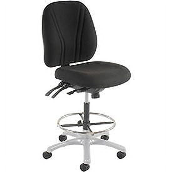 Interion Manager Stool - Fabric - 360 degrees Footrest - Black ...