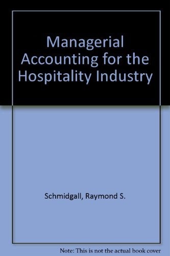 Pre-Owned Managerial Accounting for the Hospitality Industry Hardcover ...