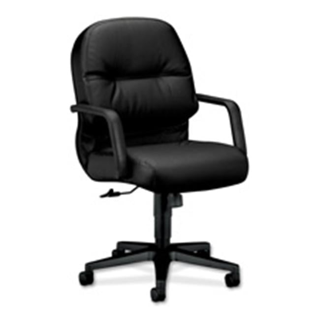 Managerial Mid-Back Chair- 26-.25in.x28-.75in.x41-.75in.- BK Lthr ...