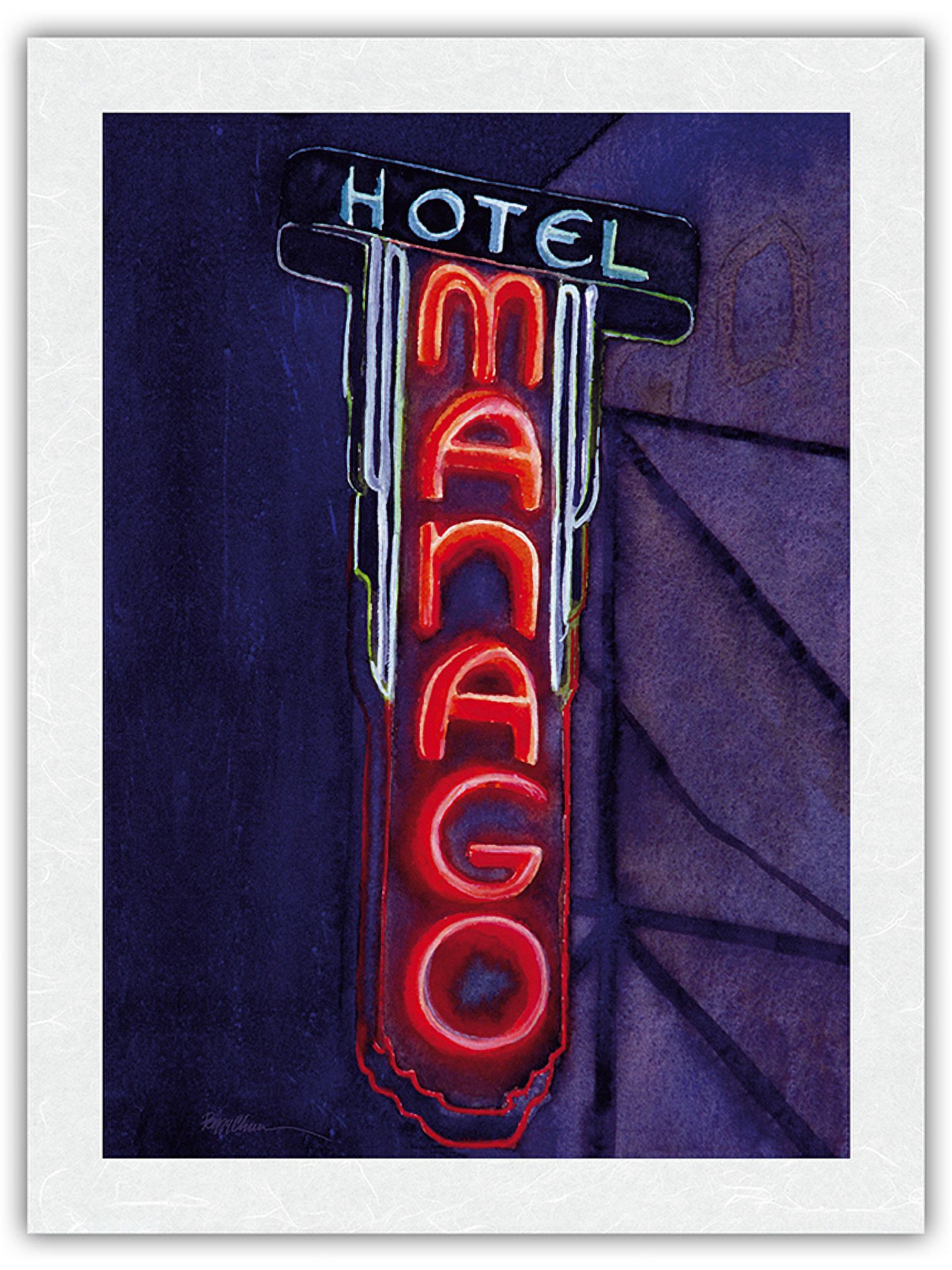 Manago Hotel - Captain Cook Hawaii - From an Original Hawaii Watercolor ...