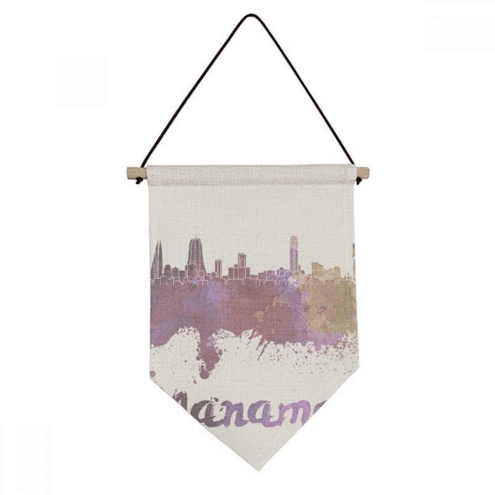 Manama Bahrain City Watercolor Canvas Flag Hanging Wall Art Decor ...