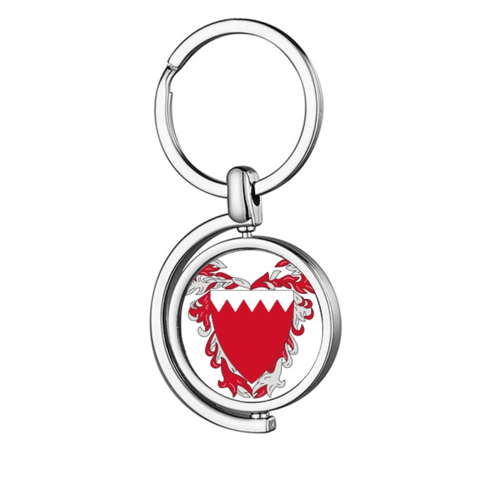 Manama Bahrain National Emblem Rotating Keychain Metal Keyring Holder ...