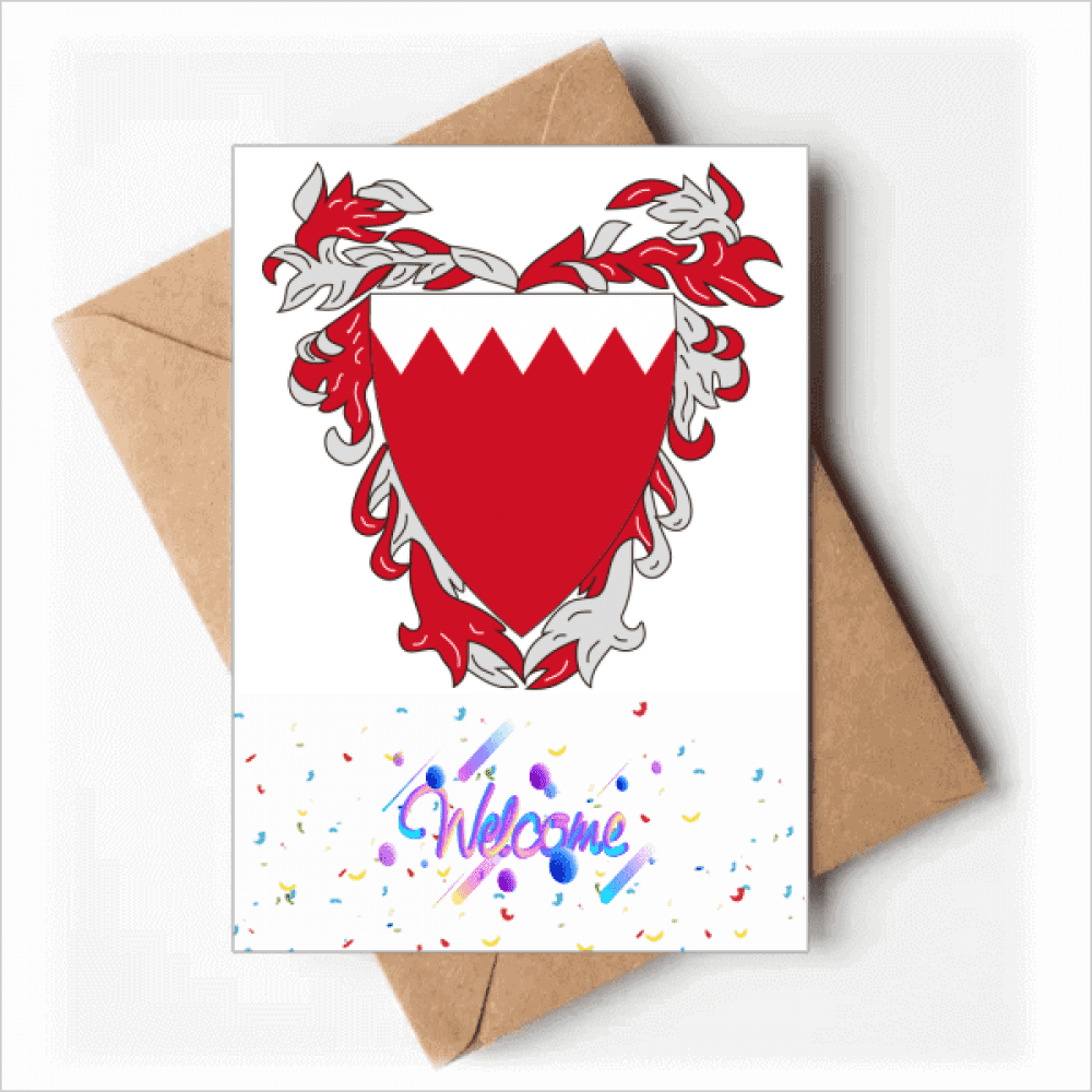 Manama Bahrain National Emblem Welcome Back Greeting Cards Envelopes ...