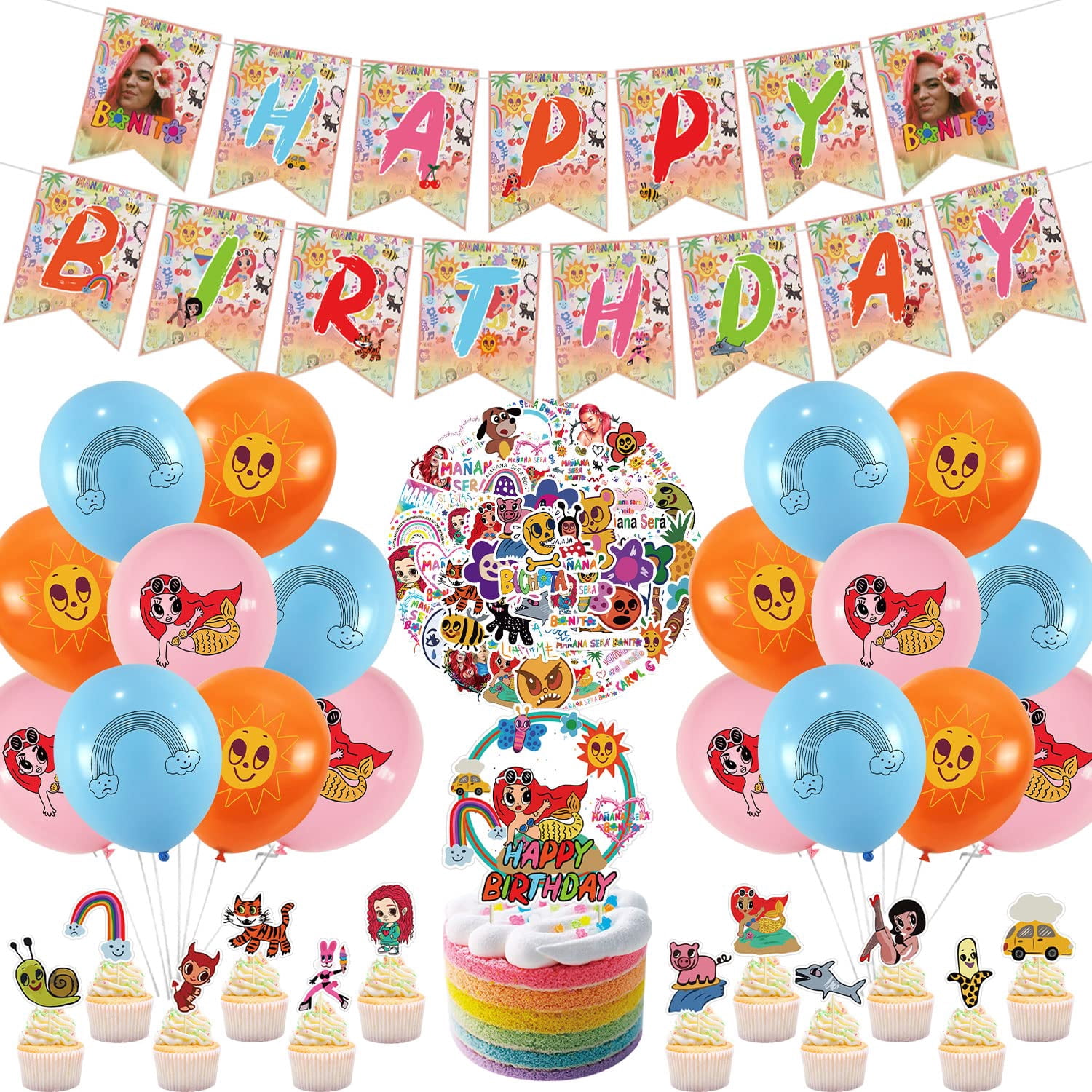 Manana Sera Bonito Birthday ZS23 Party Decorations, Singer Theme Party ...