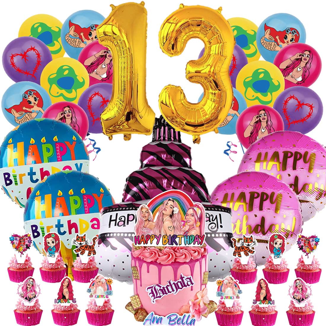 Manana Sera Bonito KAROL G Party Supplies 13th Decor Kit Balloons ...