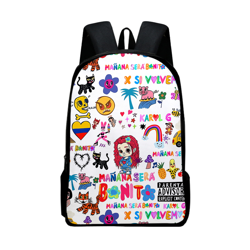 Manana Sera Bonito Merch Oxford Cloth Shoulder Backpack Multi Zipper ...