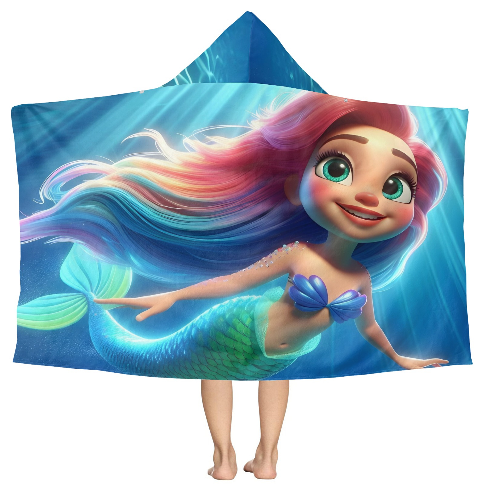 Manana Sera Bonito Pattern Beach Poncho - Microfiber - Towel - Kids ...
