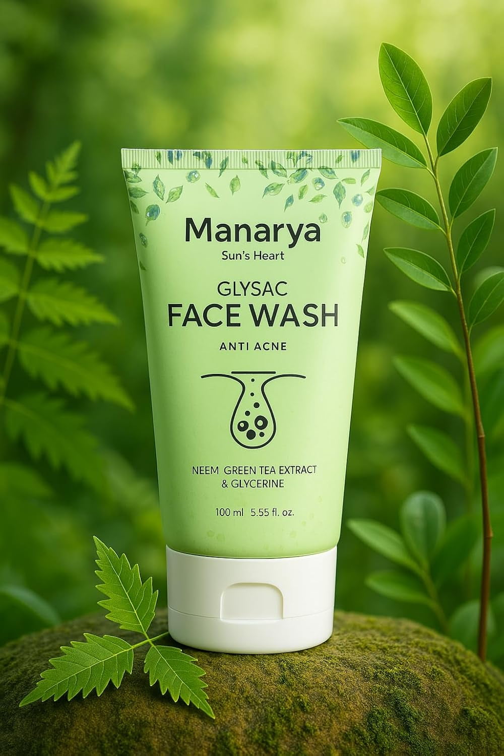 Manarya Suns Heart GLYSAC Anti Acne Face Wash for Oily AcneProne Skin ...