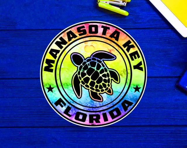 Manasota Key Florida Beach Sticker Decal Sticker Sea Turtle Phone Decal ...