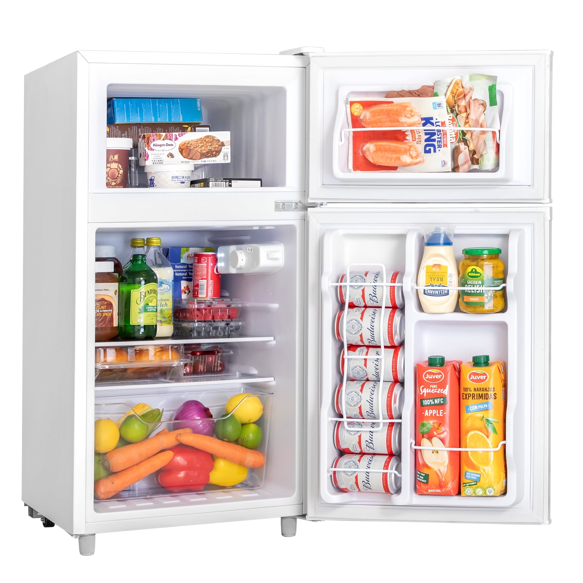 Manastin 3.5 Cu.Ft Energy Star Mini Fridge with Freezer, Low Noise, 2 ...