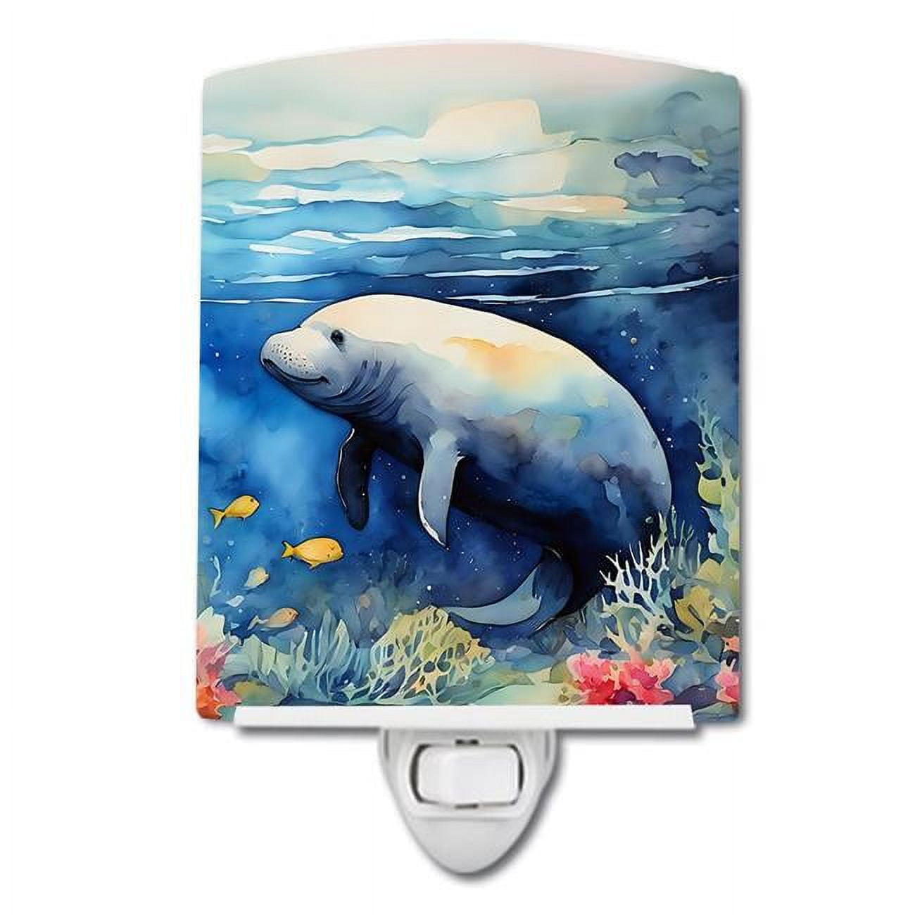 Manatee Ceramic Night Light 4 in x 6 in - Walmart.com