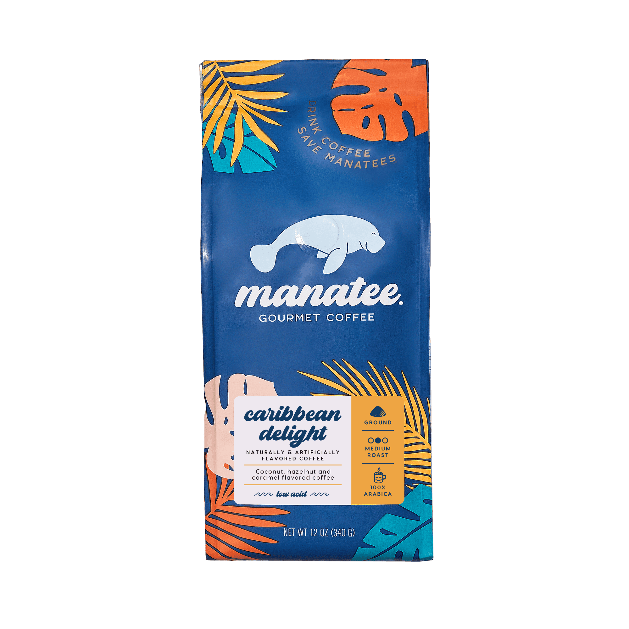 Manatee Gourmet Medium Roast Caribbean Delight Coffee, 12 oz. - Walmart ...