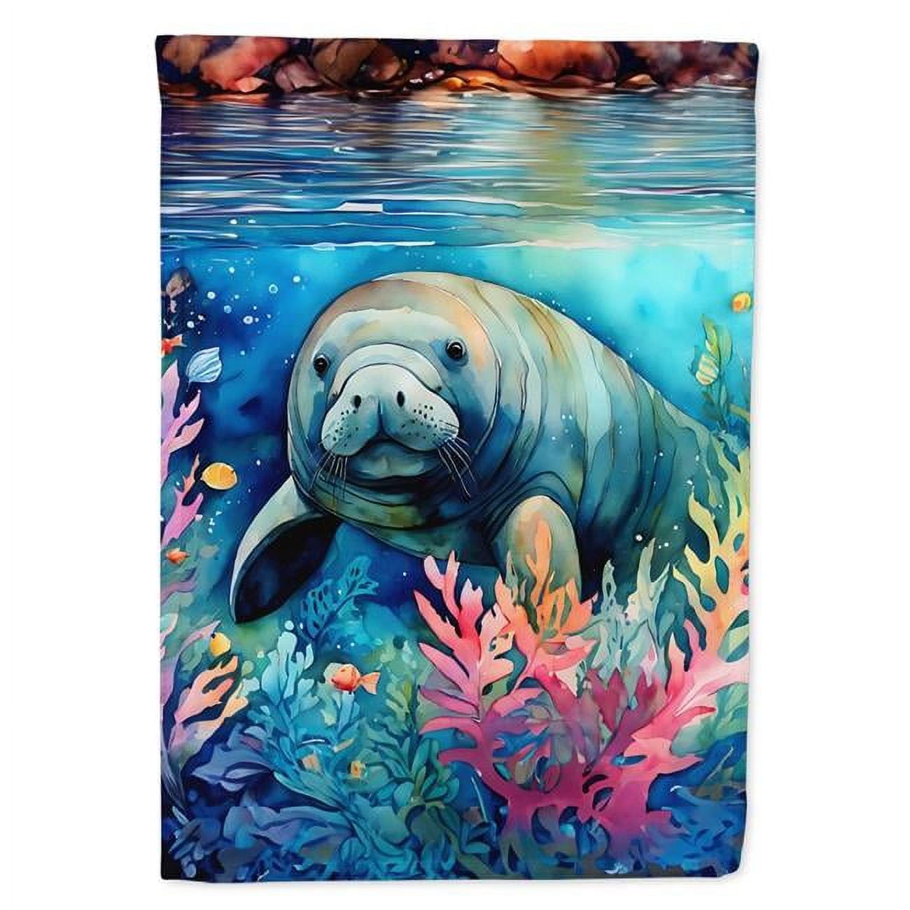 Carolines Treasures 40 x 28 in. Manatee House Flag - Walmart Business Supplies