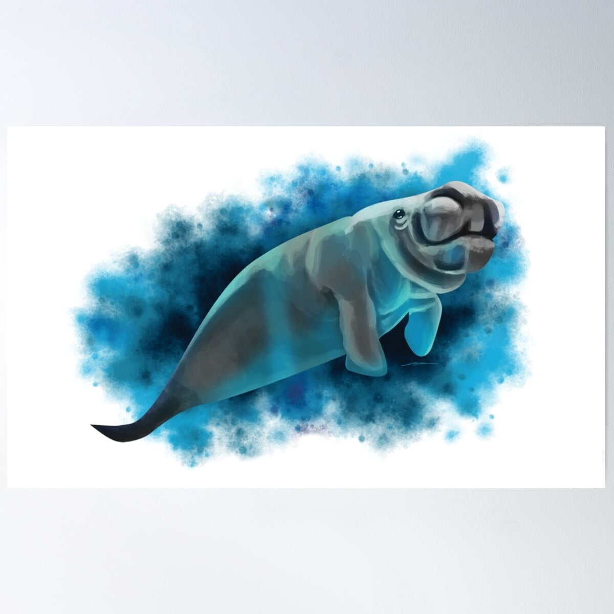 Manatee Poster Wall Art, Modern Wall Decor For Living Room Bedroom ...