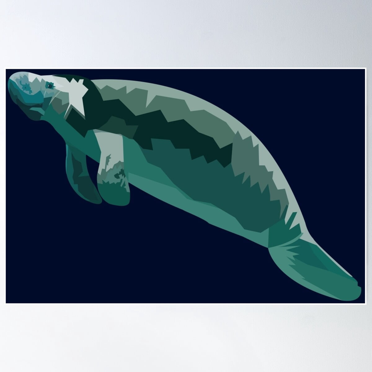 Manatee Poster Wall Art, Modern Wall Decor For Living Room Bedroom ...